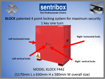 SENTRIBOX XLOCK F442 CHEMSTORE FLAMVAULT WITH DRIP TRAY - sentribox.co.uk